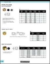 PIPE PLUGS - BSPT STANDARD - Progressive Components