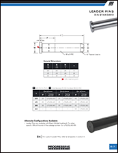 LEADER PINS - DIN - STRAIGHT - Progressive Components